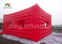 China Double Layer Red Square Inflatable Event Tent With PVC Material Eco Friendly for sale