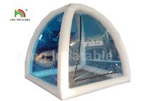 China Mini Blue Transparent 5.58ft Inflatable Event Tent For Outdoor Camping for sale