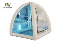 China Mini Blue Transparent 5.58ft Inflatable Event Tent For Outdoor Camping for sale