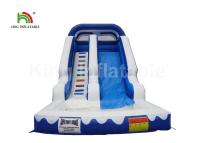 China Custom White 6 * 4m Big Inflatable Water Pool Slide For Commercial for sale