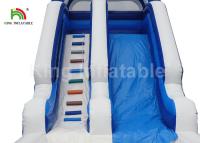 China Custom White 6 * 4m Big Inflatable Water Pool Slide For Commercial for sale