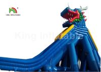 China Dragon Stype Blue Large Inflatable Water Slide For Adults In Aquatic Park for sale