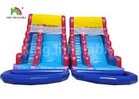 China Plato PVC Double Inflatable Water Slide With Swimming Pool 1 Year Warranty for sale