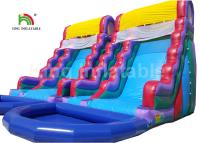 China Plato PVC Double Inflatable Water Slide With Swimming Pool 1 Year Warranty for sale