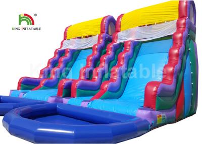 China Plato PVC Double Inflatable Water Slide With Swimming Pool 1 Year Warranty for sale