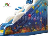 China Puncture - Proof Ocean World Dolphin Inflatable Water Slide / Outdoor Inflatable Playground for sale