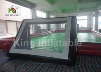 China Portable Red Green Inflatable Sports Games / 25 * 10m Inflatable Football Court for sale