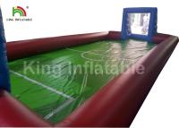 China Giant Adults Inflatable Football Field / 0.55mm Blue Outdoor PVC Blow Up Football Pitch for sale