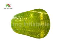 China Customized Commercial Green Blow Up Water Toys / Inflatable Water Roller For Lake for sale
