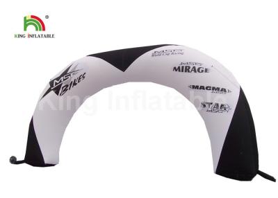 China 4.5mH PVC Tarpaulin White Inflatable Race Arch Entrance For Advertising for sale