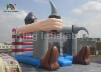 China PVC Pirate Theme Inflatable Jumping Castle Bouncer 4 X 3m Outdoor Grey Color for sale