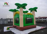 China 5x4.5m Green Coconut Tree Kids Inflatable Jumping Castle / Blow Up Bounce House for sale