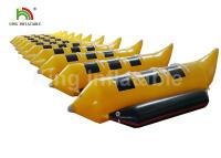 China Commercial Grade Yellow 3 Seats Inflatable Fly Fishing Boats / Banana Boat Towable for sale