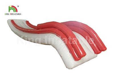 China Airtight Outdoor Pink / White Inflatable Yacht Slide Water Toy With Customized Logo for sale