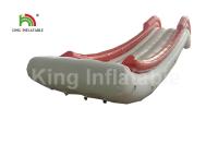 China Airtight Outdoor Pink / White Inflatable Yacht Slide Water Toy With Customized Logo for sale
