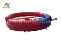 China Adults Red Round Balance Inflatable Sports Games With Fighting Cow for sale
