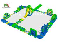 China Air Tight Colorful Green Combo Floating Inflatable Water Parks For Beach Sea 12 Months Warranty for sale
