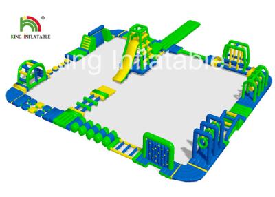 China Air Tight Colorful Green Combo Floating Inflatable Water Parks For Beach Sea 12 Months Warranty for sale