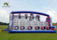 China Blue 4 Lane Inflatable Sports Games / Military Blow Up Obstacle Course for sale