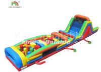 China Water - Proof Three Part Inflatable Sports Games / Blow Up Combo Obstacle Course for sale
