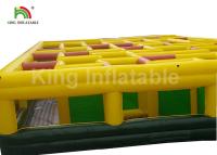 China 15*15m Yellow Inflatable Obstacle Course Giant Laser Maze Outdoor Sports Games For Rent for sale