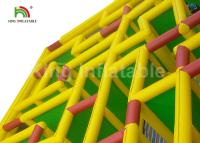 China 15*15m Yellow Inflatable Obstacle Course Giant Laser Maze Outdoor Sports Games For Rent for sale
