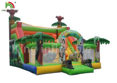 China Cartoon Printing Kids Amusement Inflatable Jumping Castle With Double Lane for sale