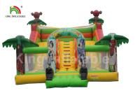 China Cartoon Printing Kids Amusement Inflatable Jumping Castle With Double Lane for sale