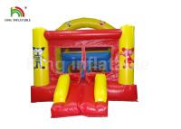 China Fire Retardant Red Inflatable Castle Trampoline With Slide For Children Party Rental for sale