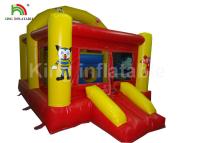 China Fire Retardant Red Inflatable Castle Trampoline With Slide For Children Party Rental for sale