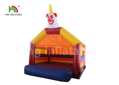 China 4*4m Orange Commercial Clown Inflatable Jumping Castle For Party And Event for sale