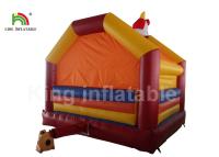 China 4*4m Orange Commercial Clown Inflatable Jumping Castle For Party And Event for sale