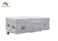 China Sewn White PVC Inflatable Stitching Cube Tent Waterproof With Blowers for sale