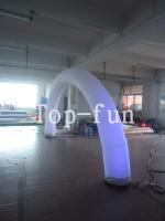 China White Inflatable Arch Wiht LED Night Light For Sale / Inflatable Entrance Arch With LED Tube for sale