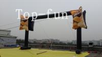 China PVC tarpaulin black  inflatable led light advertising arch,water proof and fire retardant for sale