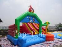 China Playground Kids Inflatable Jumping Castle with Slide , Commercial or Household for sale