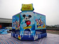 China Kids Outdoor Small Inflatable Commercial Bouncy Castles for Hire Mickey Mouse for sale