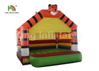 China PVC Tarpaulin Orange Tiger Inflatable Jumping Bouncer Castle For Outdoor Amusement for sale