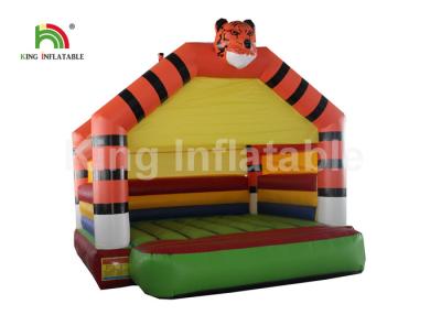 China PVC Tarpaulin Orange Tiger Inflatable Jumping Bouncer Castle For Outdoor Amusement for sale