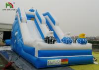 China Blue Crazy Fun Surf Inflatable Dry Slide With Digital Printing , Inflatable Dry Slide for sale