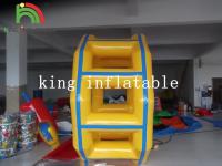 China 0.9mm PVC Tarpaulin Yellow Inflatable Circle / Roller  Water Toy For Fun Water Games for sale