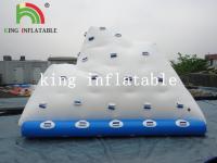 China White Heat Sealed Inflatable Water Toys / PVC Logo Printed Iceberg For Amusement for sale