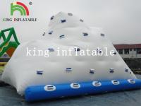 China White Heat Sealed Inflatable Water Toys / PVC Logo Printed Iceberg For Amusement for sale