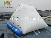 China White Heat Sealed Inflatable Water Toys / PVC Logo Printed Iceberg For Amusement for sale