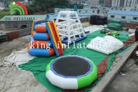 China Custom PVC Floating Inflatable Water Toy / Metal Frame Elastic Water Trampoline for sale