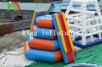 China PVC Tarpaulin Inflatable Floating Island Climbing Tower Slide For Water Park for sale