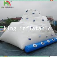 China Backyard White Inflatable Water Iceberg / Durable PVC Custom Logo Printed Water Toy for sale