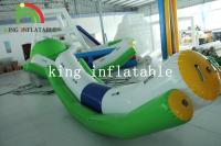 China Outdoor Summer Water Games White / Green Blow Water Seesaw PVC Toy For Kids And Adults for sale