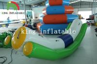 China Outdoor Summer Water Games White / Green Blow Water Seesaw PVC Toy For Kids And Adults for sale