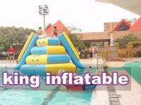 China Kids / Adults Inflatable Water Parks with Slide and Logo Printing , Soft Water Play Equipment for sale